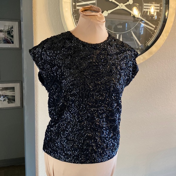 Tops | Vintage Bead And Sequin Evening Top | Poshmark